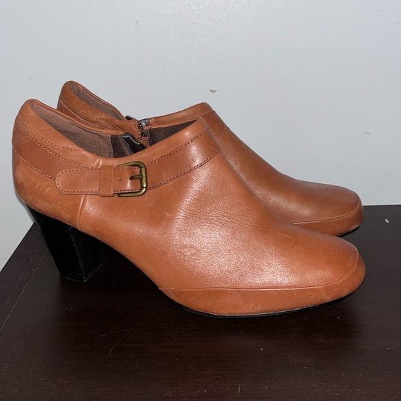 Clarks | Shoes | New Clarks Bendables Brown Leather Ankle Boot Womens ...